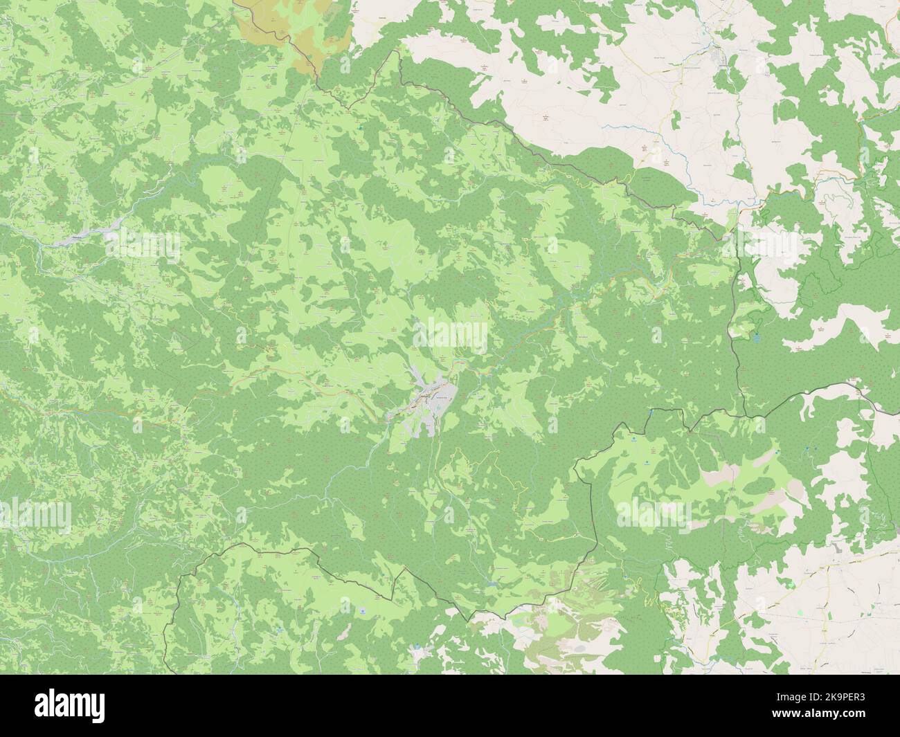 Rozaje, municipality of Montenegro. Open Street Map Stock Photo - Alamy