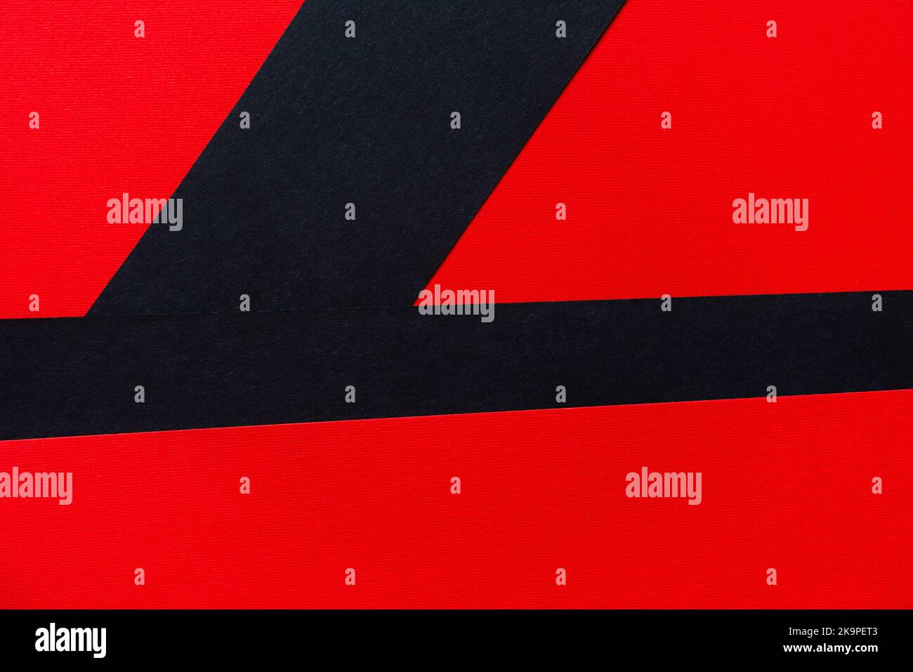 Abstract Paper geometric black, red background. Copy space, space for ...