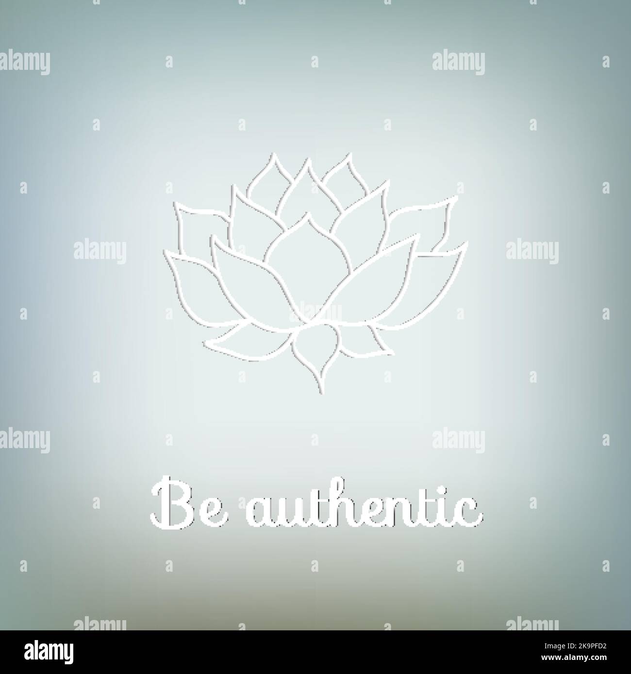 Decorative card with inspirational quote on blurred background Stock ...