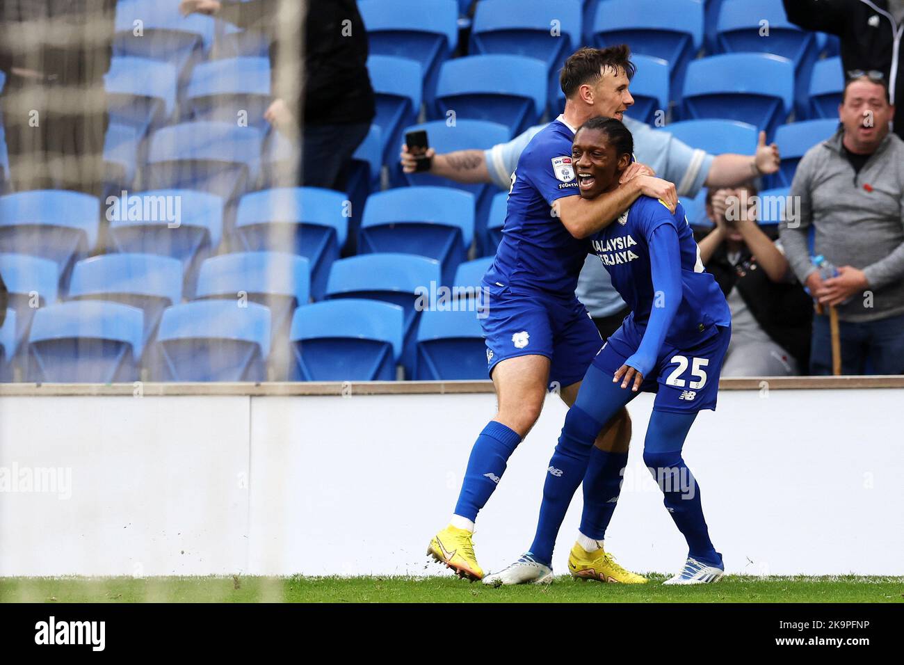 Cardiff, UK. 29th Oct, 2022. Jaden Philogene of Cardiff city (25 ...