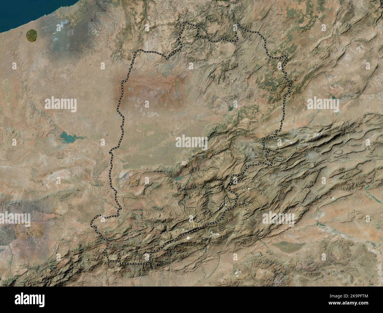 Beni Mellal-Khenifra, region of Morocco. High resolution satellite map ...