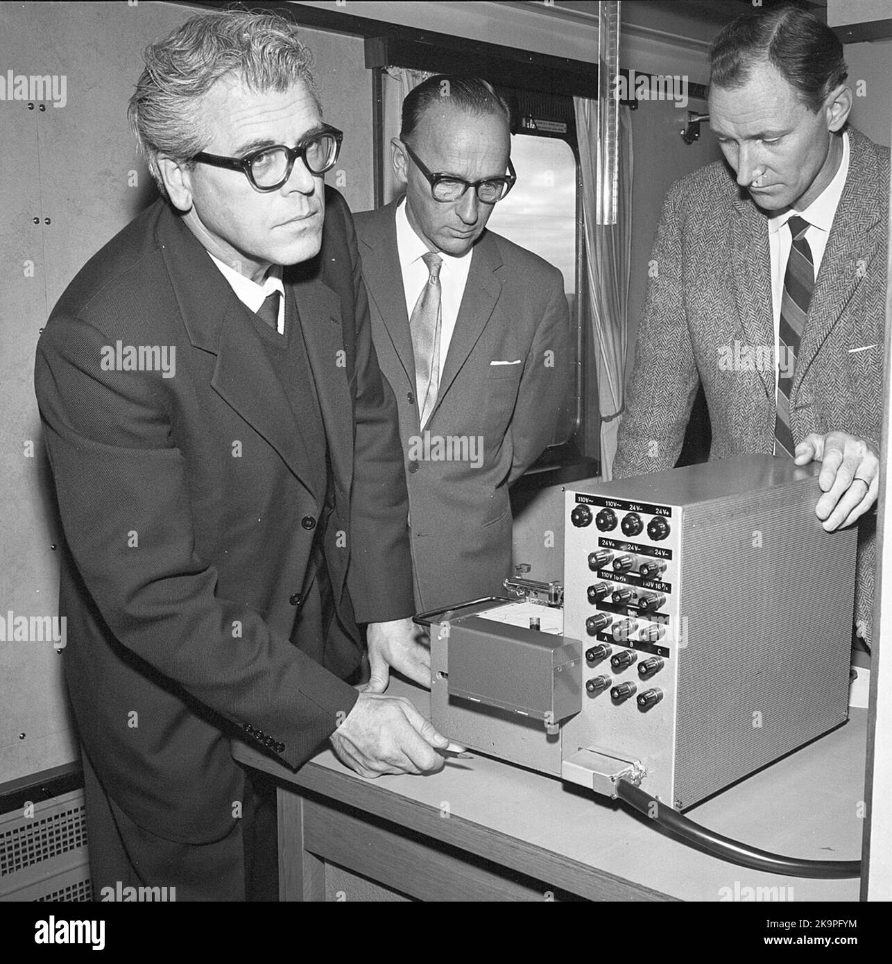 First electric train, Nynäsbanan. Electric meter Stock Photo - Alamy