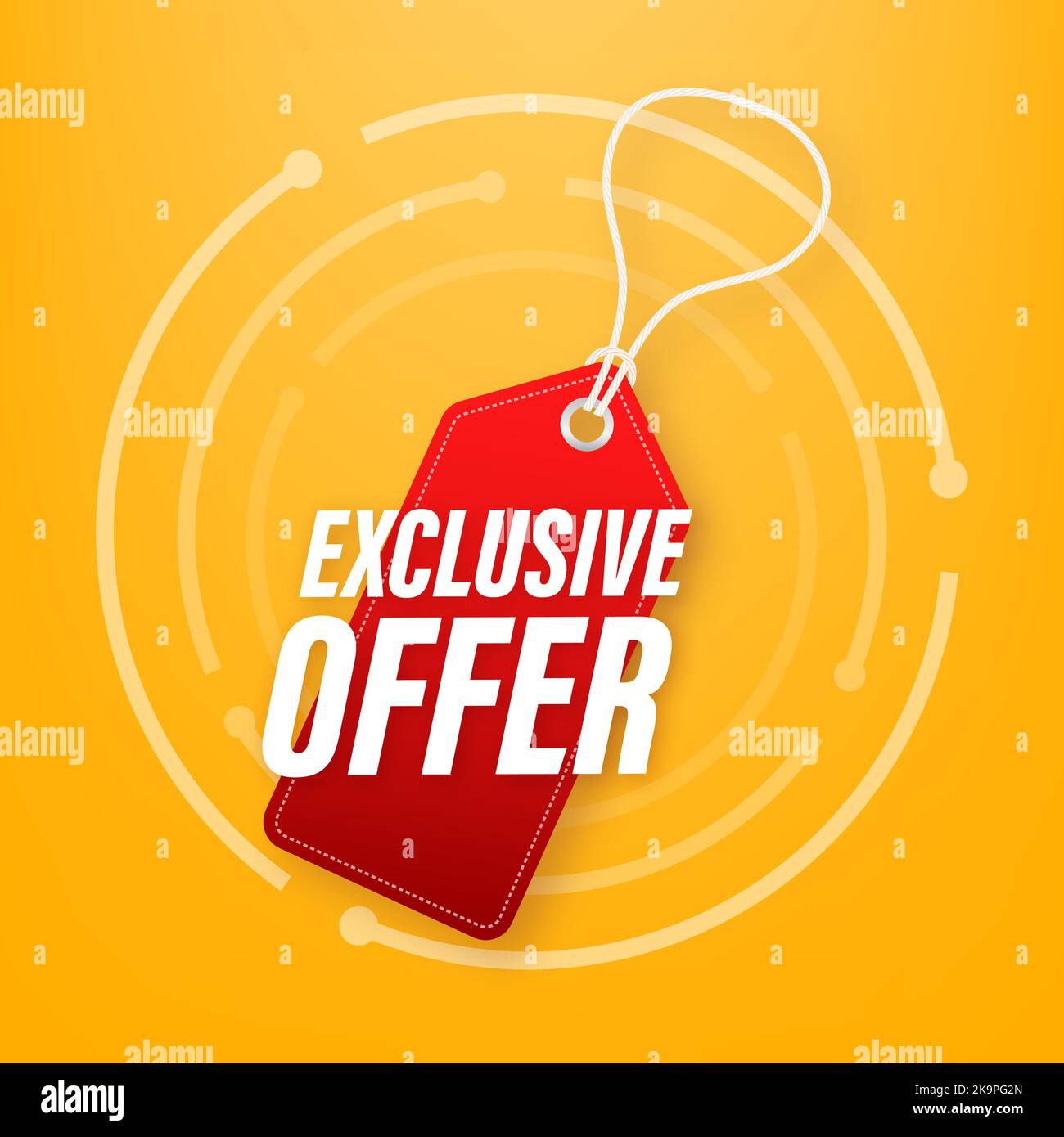 Exclusive offer label, badge. Shop now. Vector stock illustration Stock ...