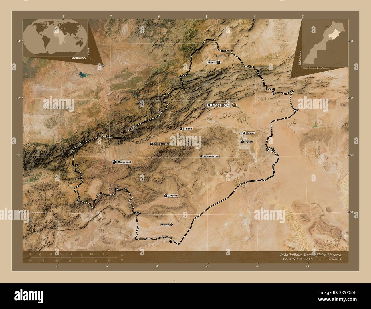 Draa-Tafilalet|Draa-Tafilalet, region of Morocco. Low resolution ...