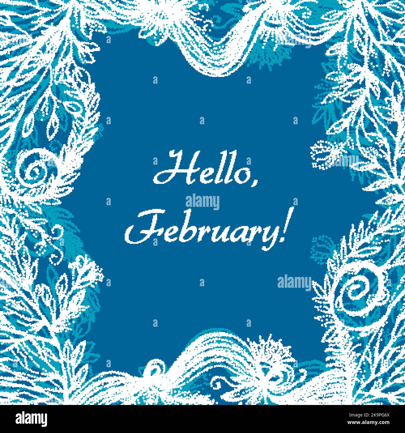 Hello february font design Stock Vector Images - Alamy