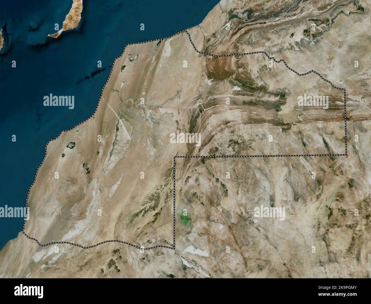 Laayoune-Sakia El Hamra, region of Morocco. High resolution satellite ...