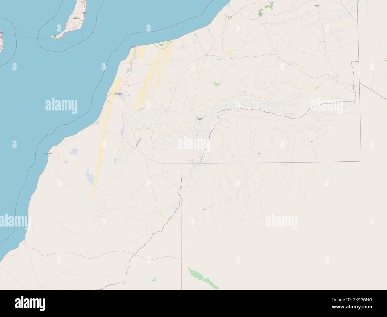 Laayoune-Sakia El Hamra, region of Morocco. Open Street Map Stock Photo ...