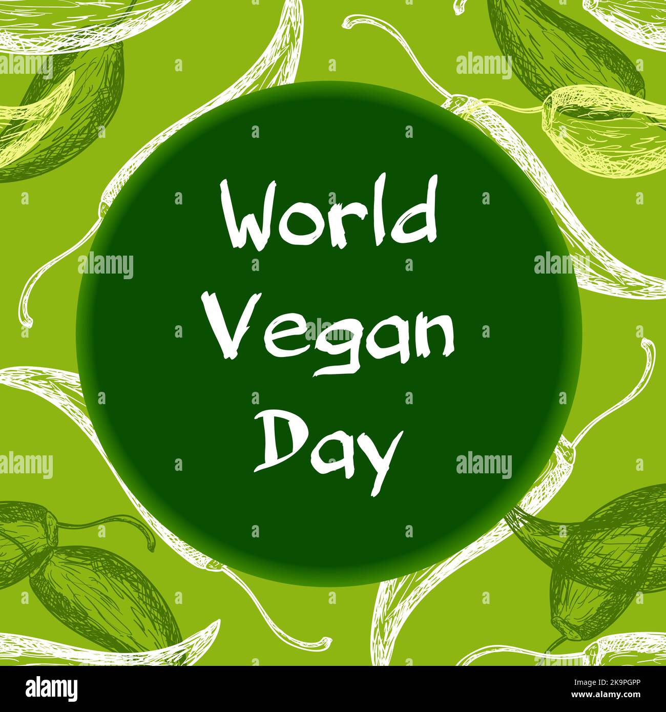 Concept Vector Card - World Vegan Day Template Stock Vector Image & Art ...