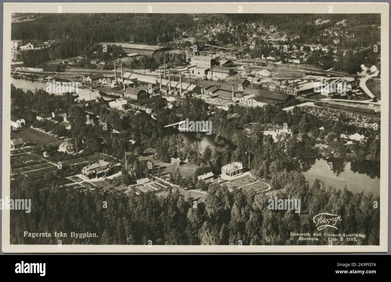 Aerial photo over Fagersta Stock Photo - Alamy