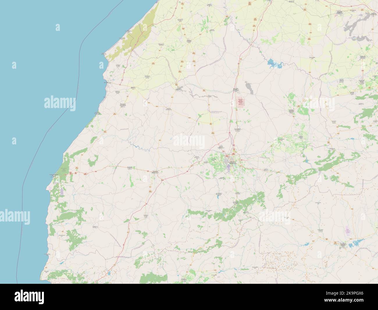 Marrakech-Safi, region of Morocco. Open Street Map Stock Photo - Alamy