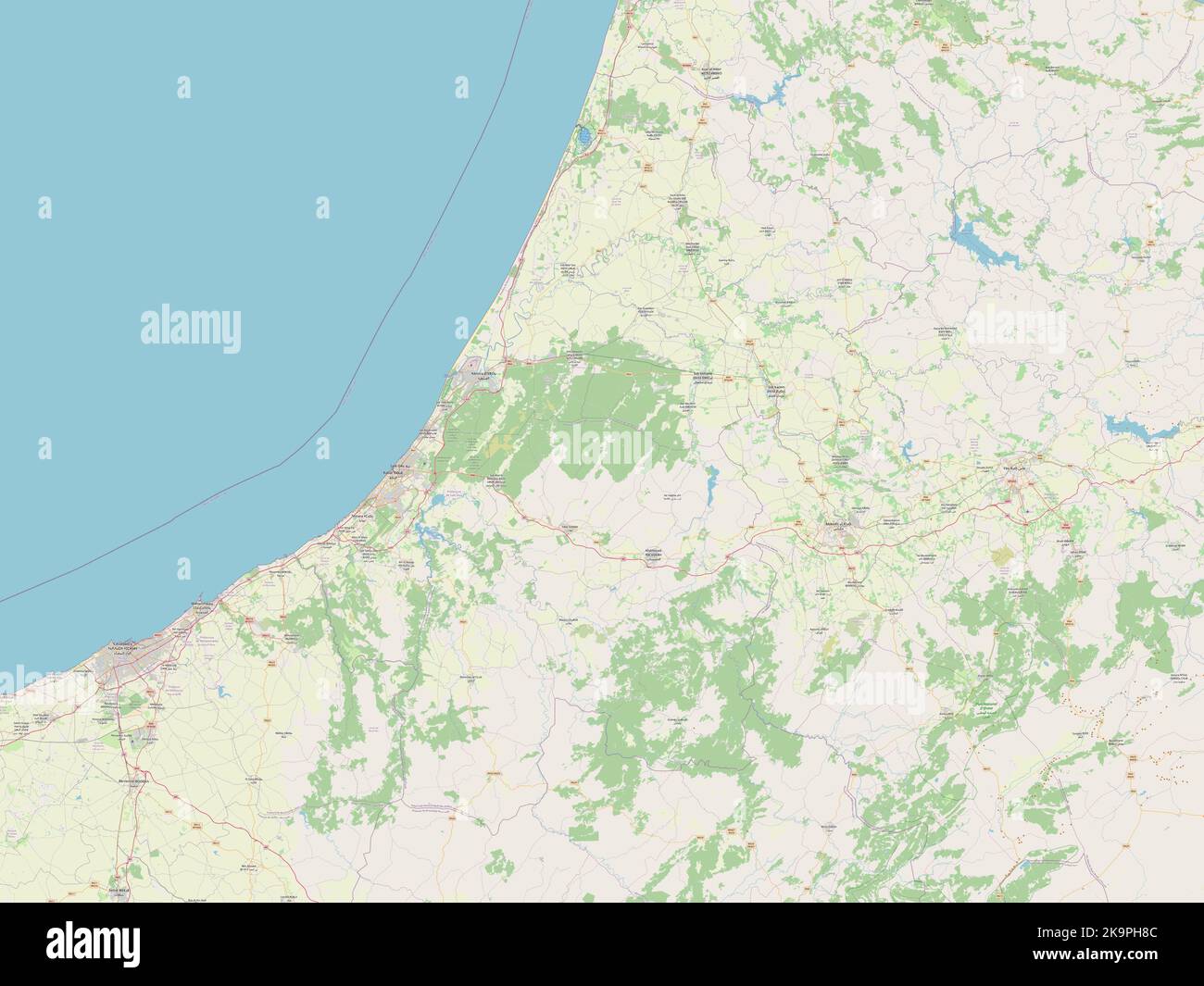 Rabat-Sale-Kenitra, region of Morocco. Open Street Map Stock Photo - Alamy