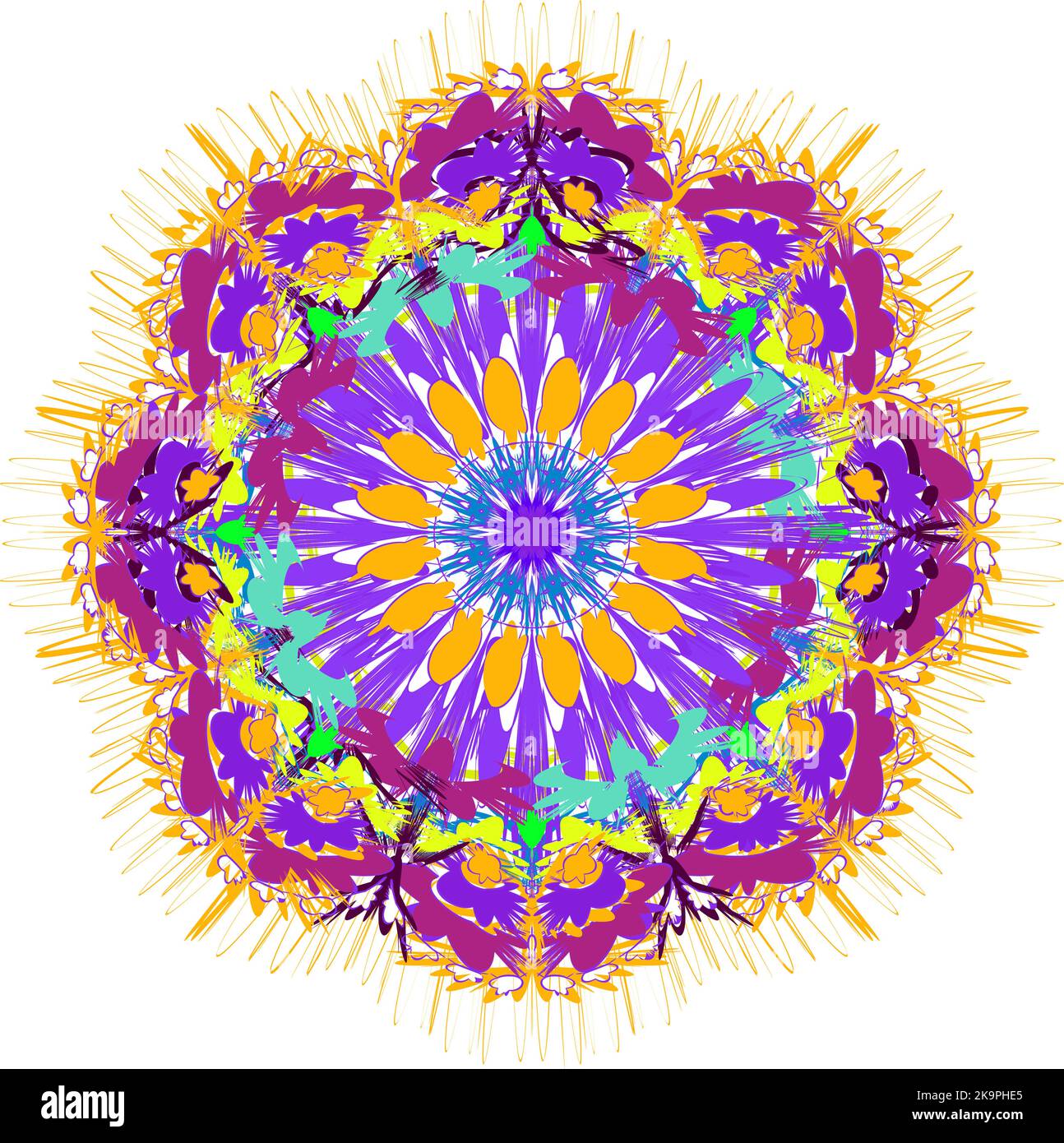 Ornamental card with mandala. Vintage decorative elements. Hand drawn ...