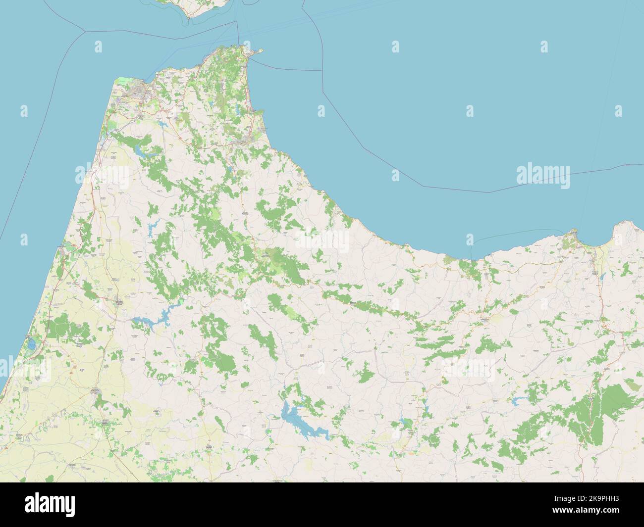 Tanger-Tetouan-Al Hoceima, region of Morocco. Open Street Map Stock ...