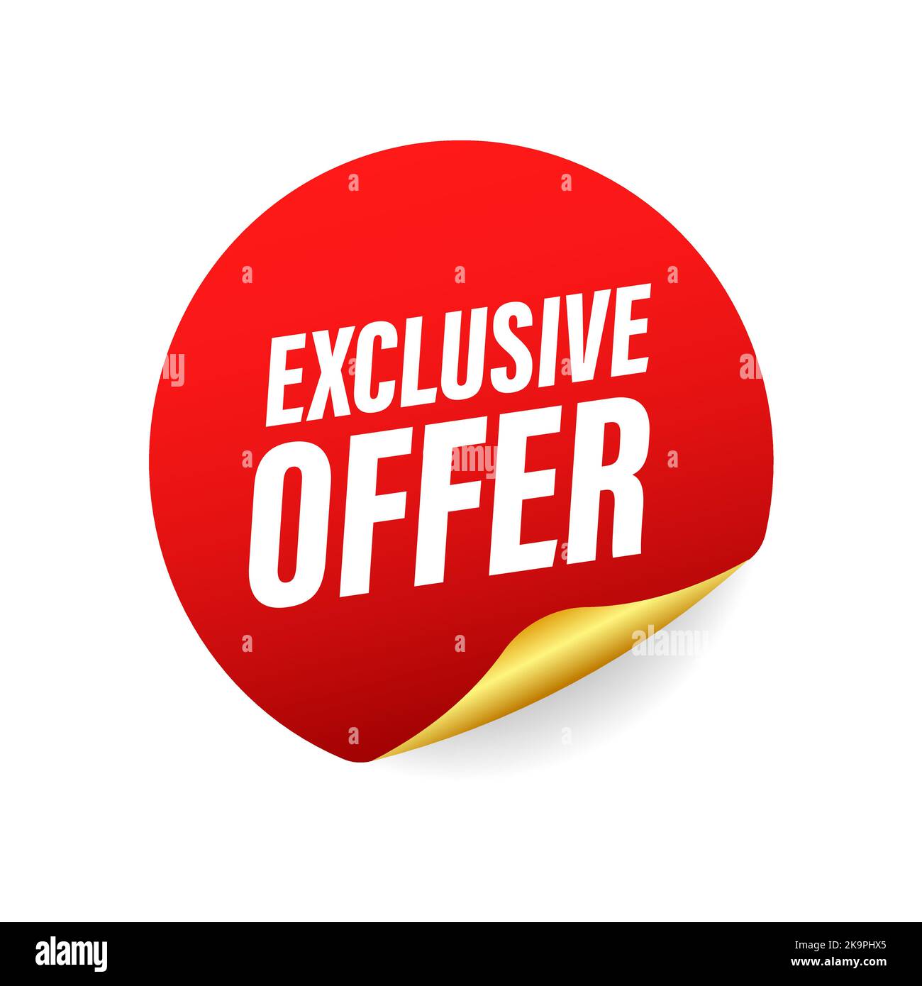 Exclusive offer label, badge. Shop now. Vector stock illustration Stock ...