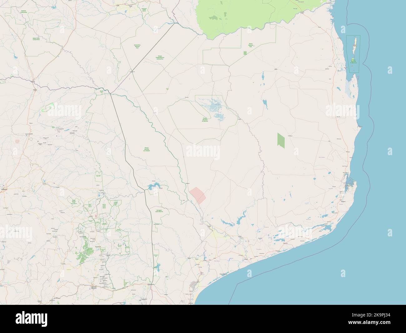 Gaza, province of Mozambique. Open Street Map Stock Photo - Alamy