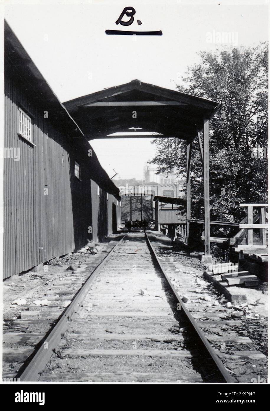 Loading area under roof Stock Photo - Alamy