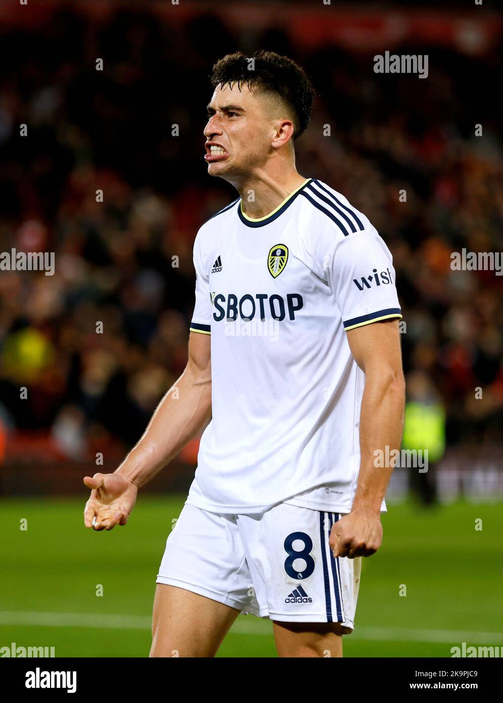 Leeds United's Marc Roca celebrates at the end of the Premier League ...
