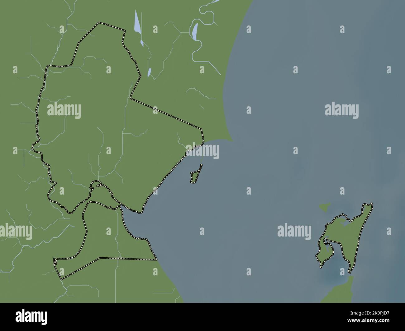 Maputo City, province of Mozambique. Elevation map colored in wiki ...