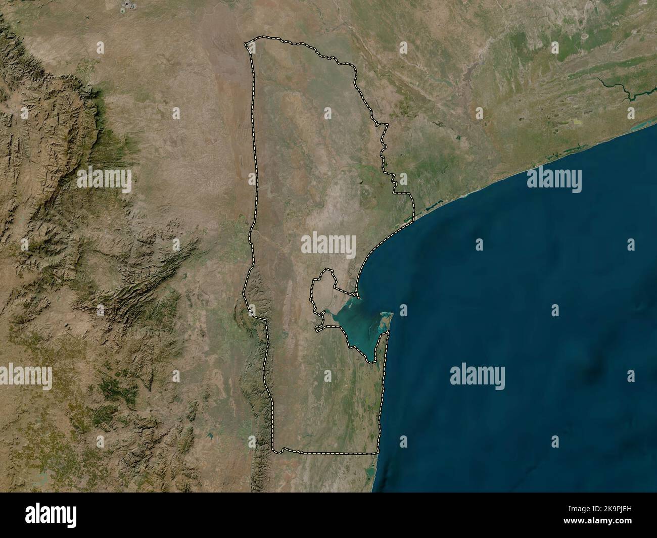 Maputo, province of Mozambique. Low resolution satellite map Stock ...