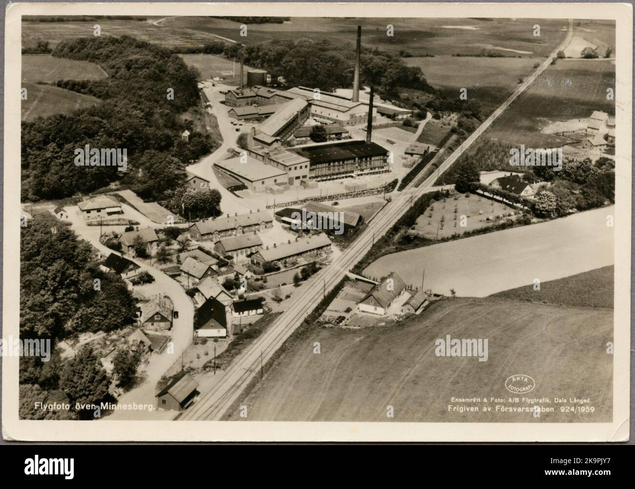 Overview image taken from aircraft over Minnesberg, the factory in the ...