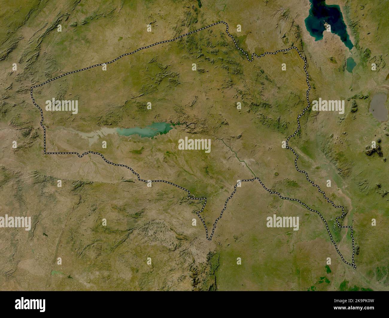 Tete, province of Mozambique. Low resolution satellite map Stock Photo ...