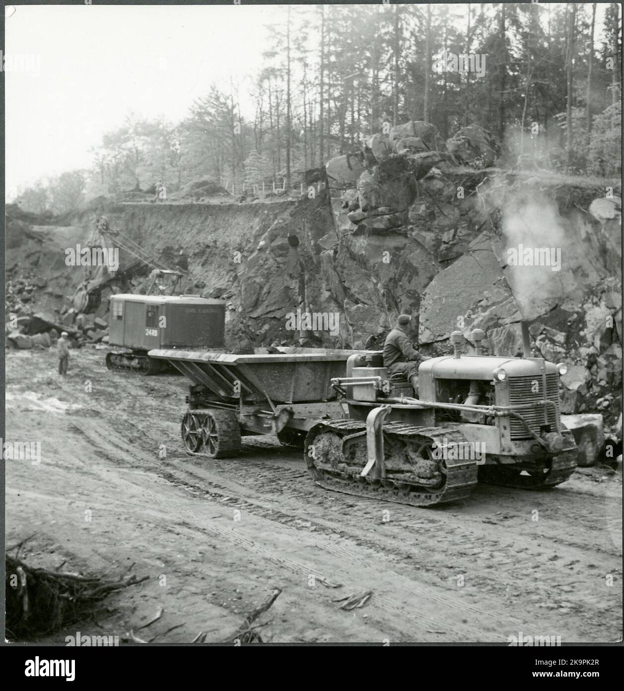 The band tractor at the railway construction at Karlshamn Stock Photo ...