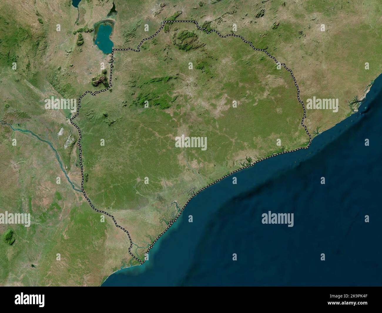 Zambezia, province of Mozambique. High resolution satellite map Stock ...