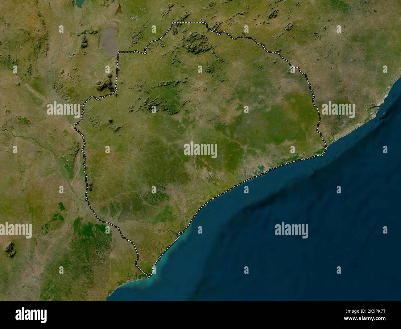 Zambezia, province of Mozambique. Low resolution satellite map Stock ...