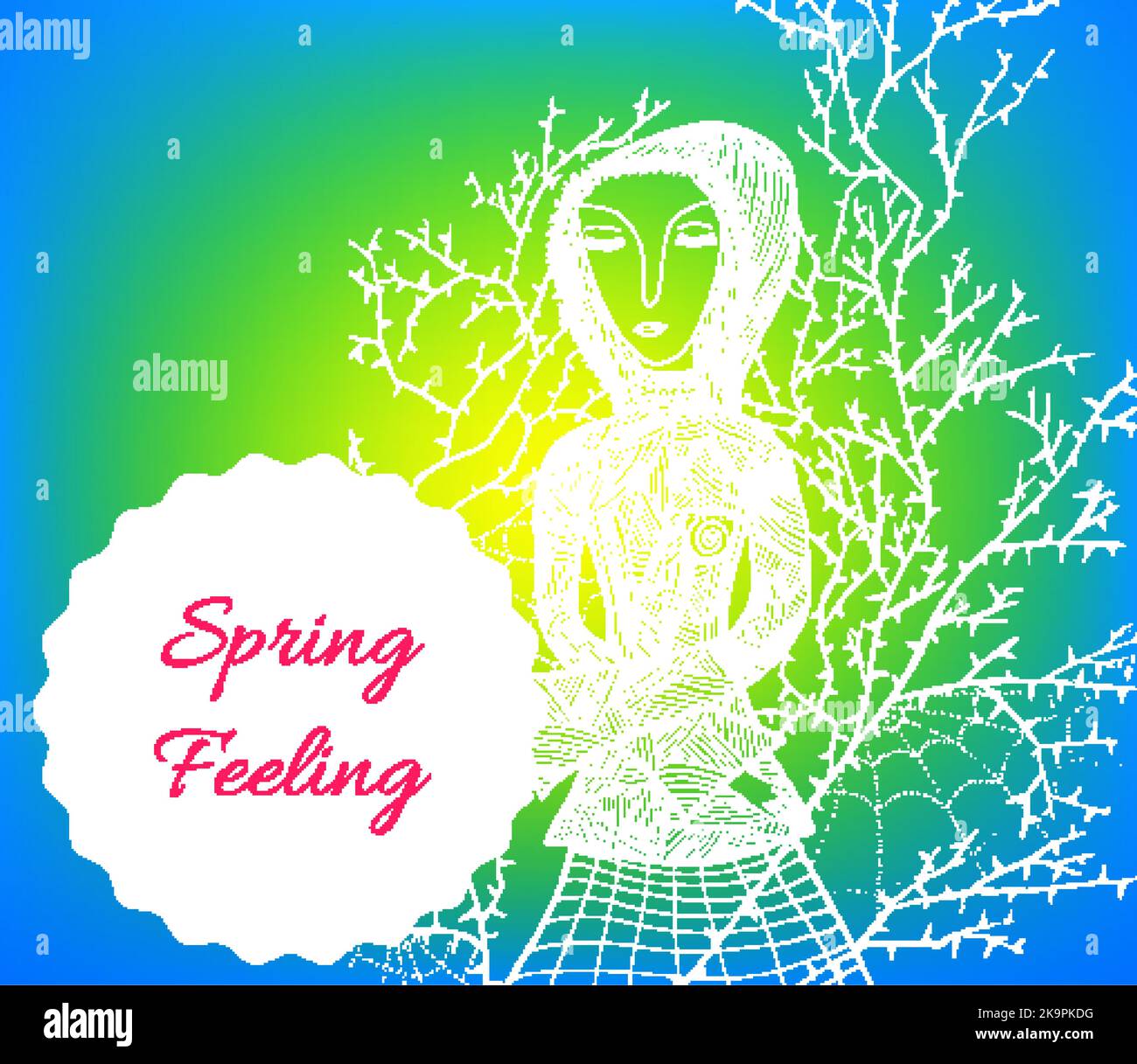 Decorative colorful background with abstract elements and quote Stock ...