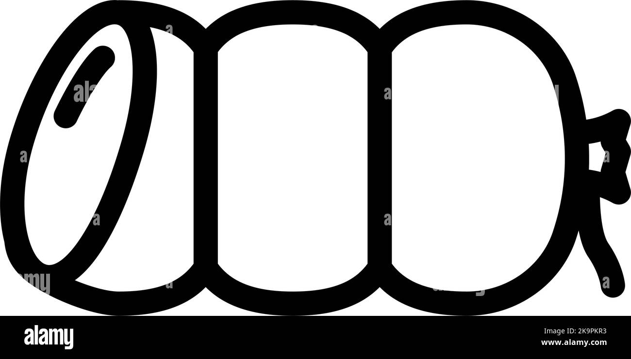 ham sausage meat line icon vector illustration Stock Vector Image & Art ...