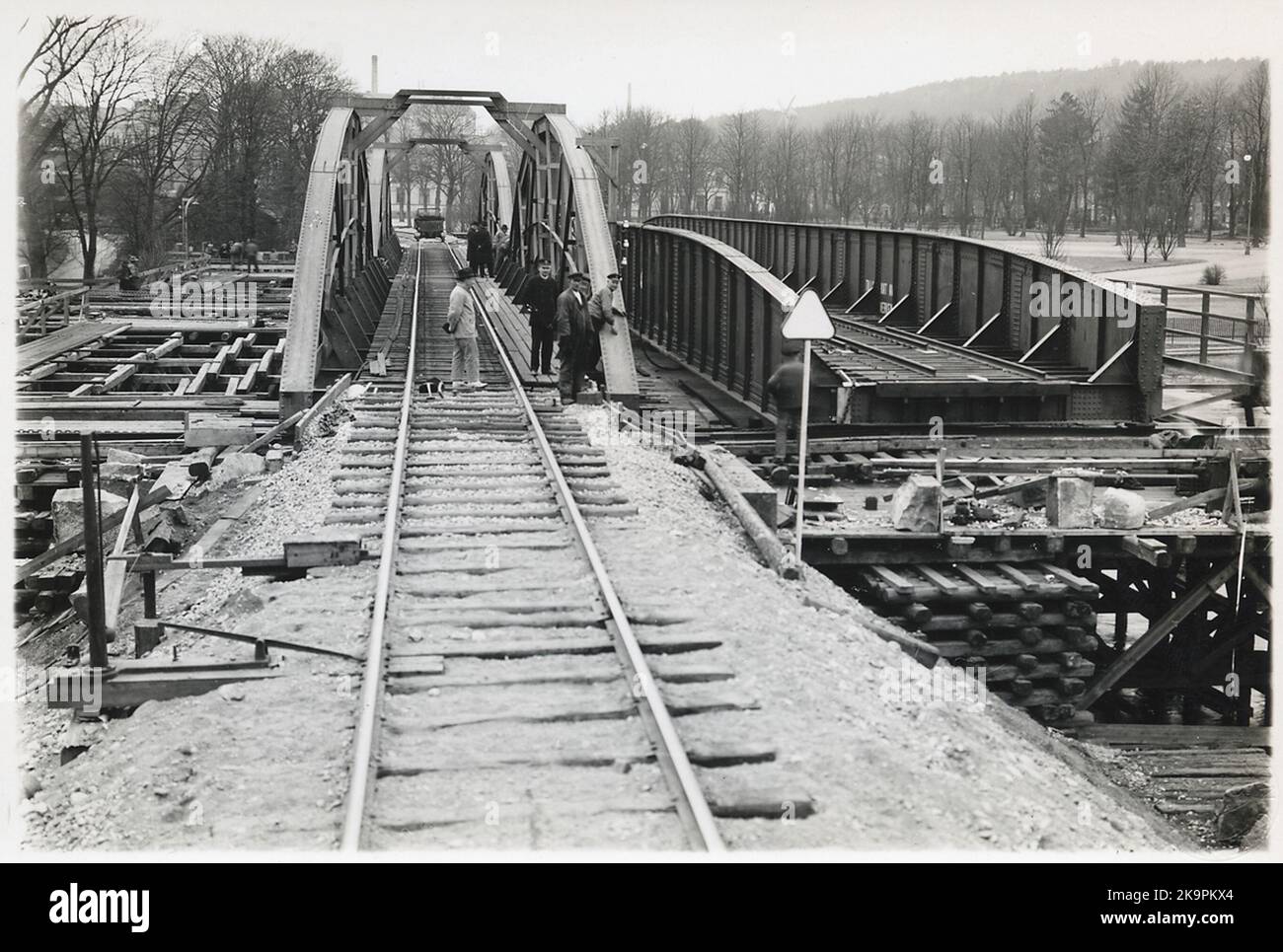 Bridge construction over Ätran Stock Photo - Alamy