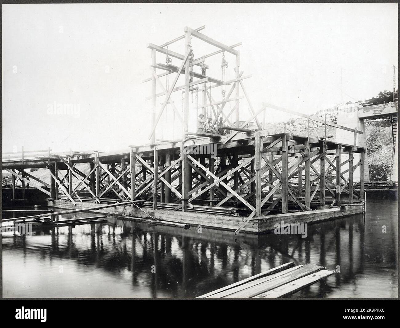 Casting for bridge foundation Stock Photo - Alamy
