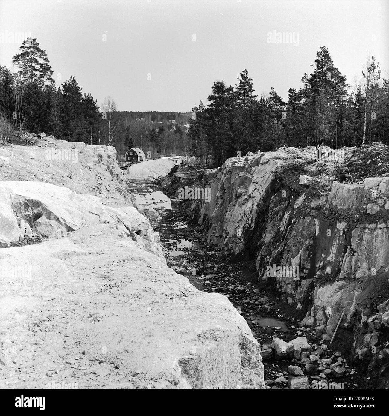 Railway construction line Nykroppa - Hornkullen. Triangle track Stock ...