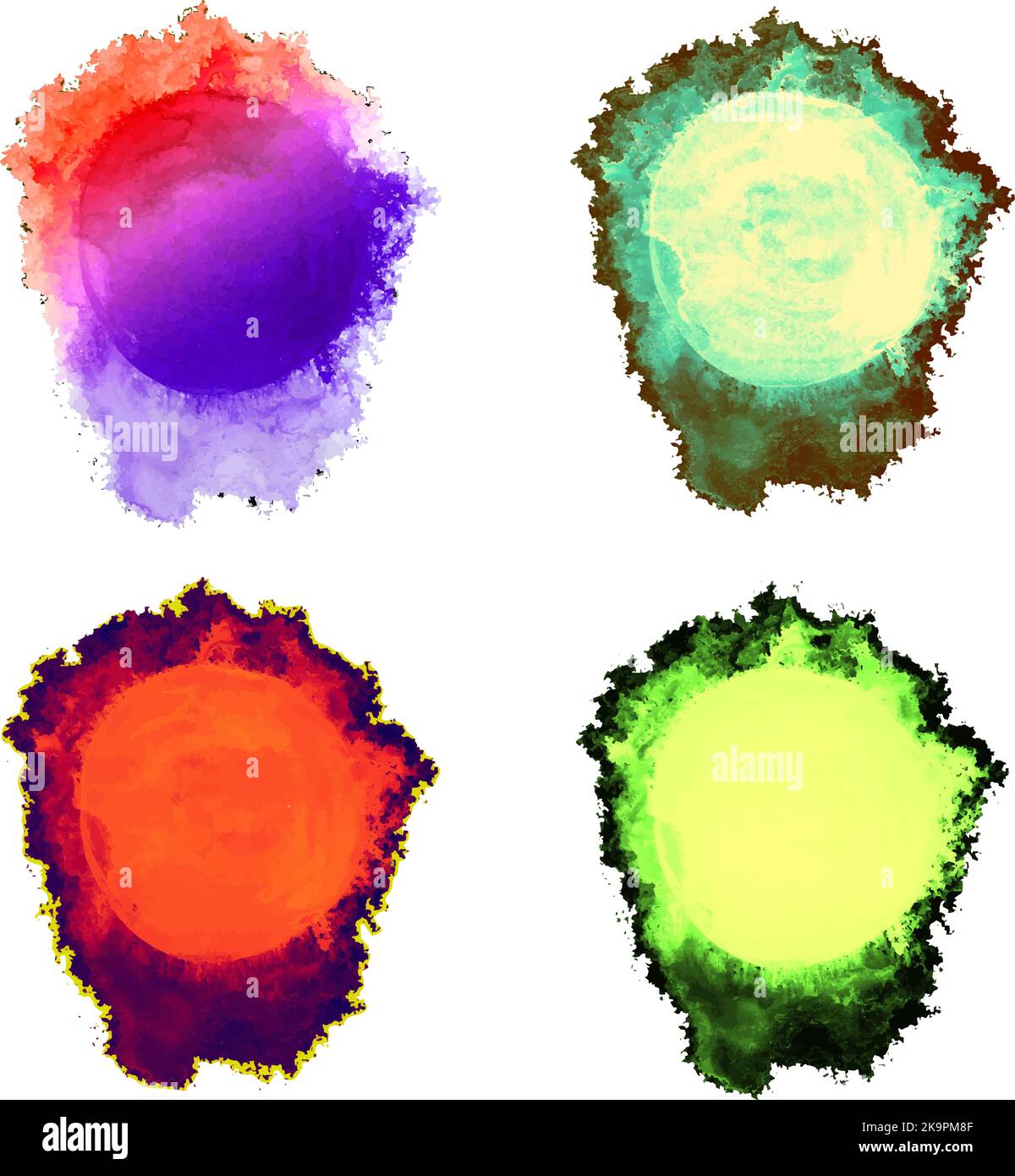 Hand painted paintings Stock Vector Images - Alamy