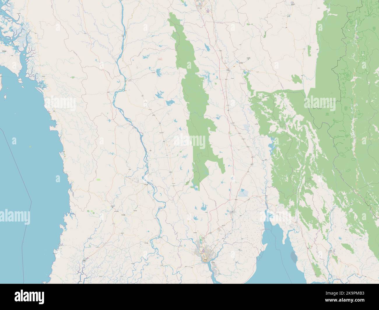Bago myanmar region map outline hi-res stock photography and images - Alamy