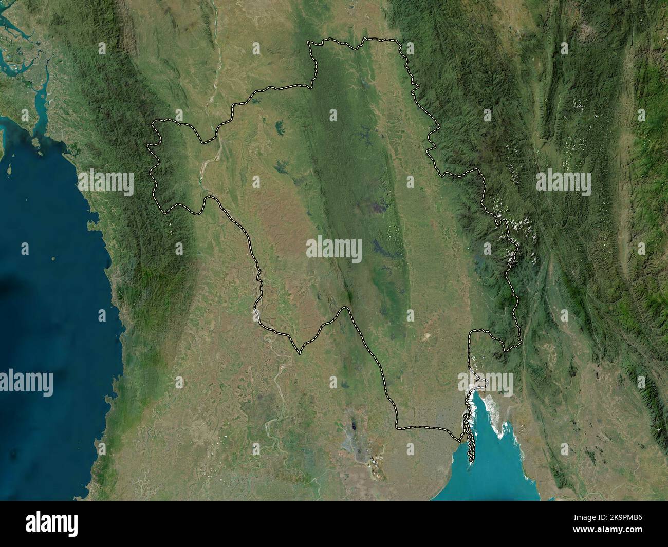 Bago myanmar region map outline hi-res stock photography and images - Alamy