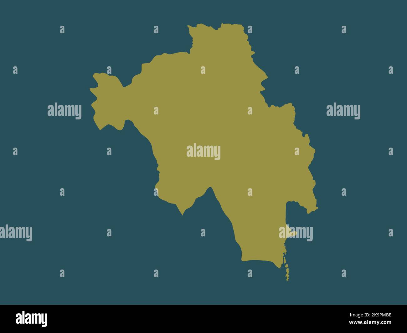 Bago, division of Myanmar. Solid color shape Stock Photo - Alamy