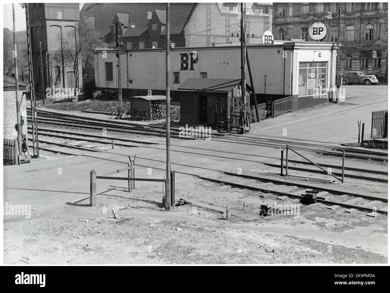 Railway crossing in Helsingborg Stock Photo - Alamy