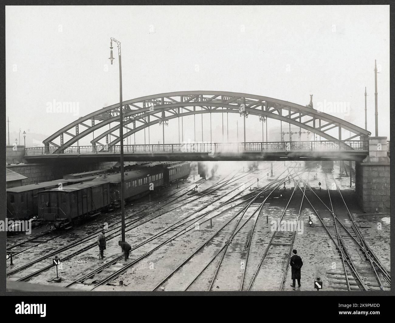 The railway area and Kungsgatsviaduct at Central Station Stock Photo ...