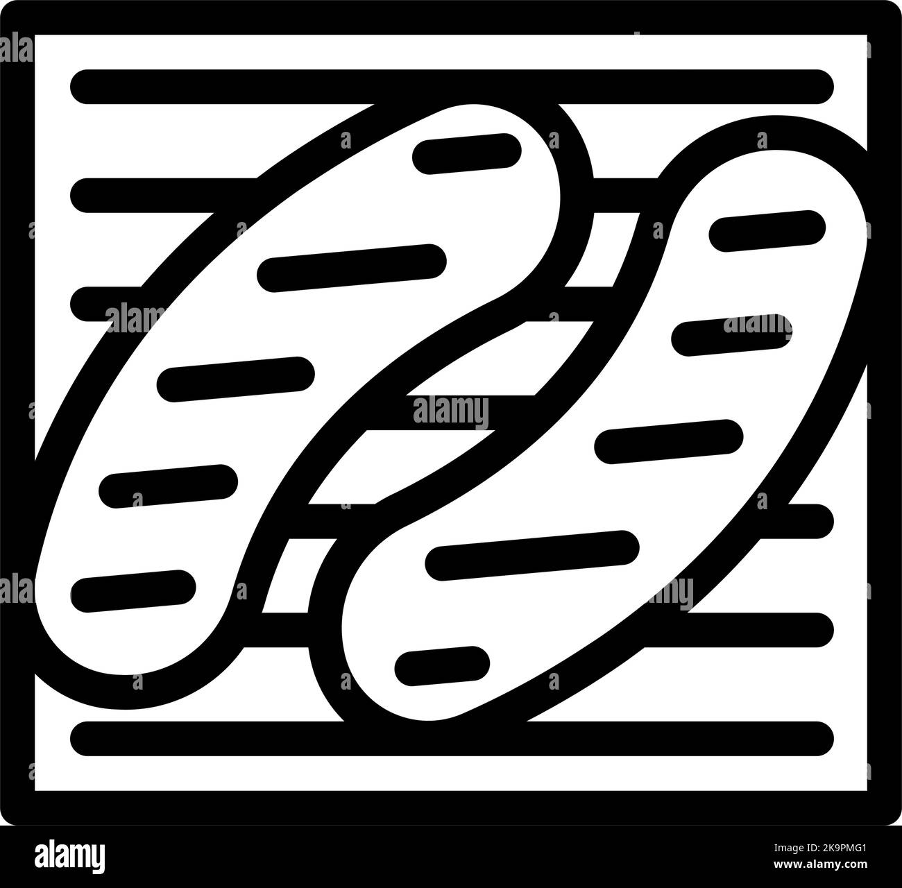 grilled sausage meat line icon vector illustration Stock Vector Image ...