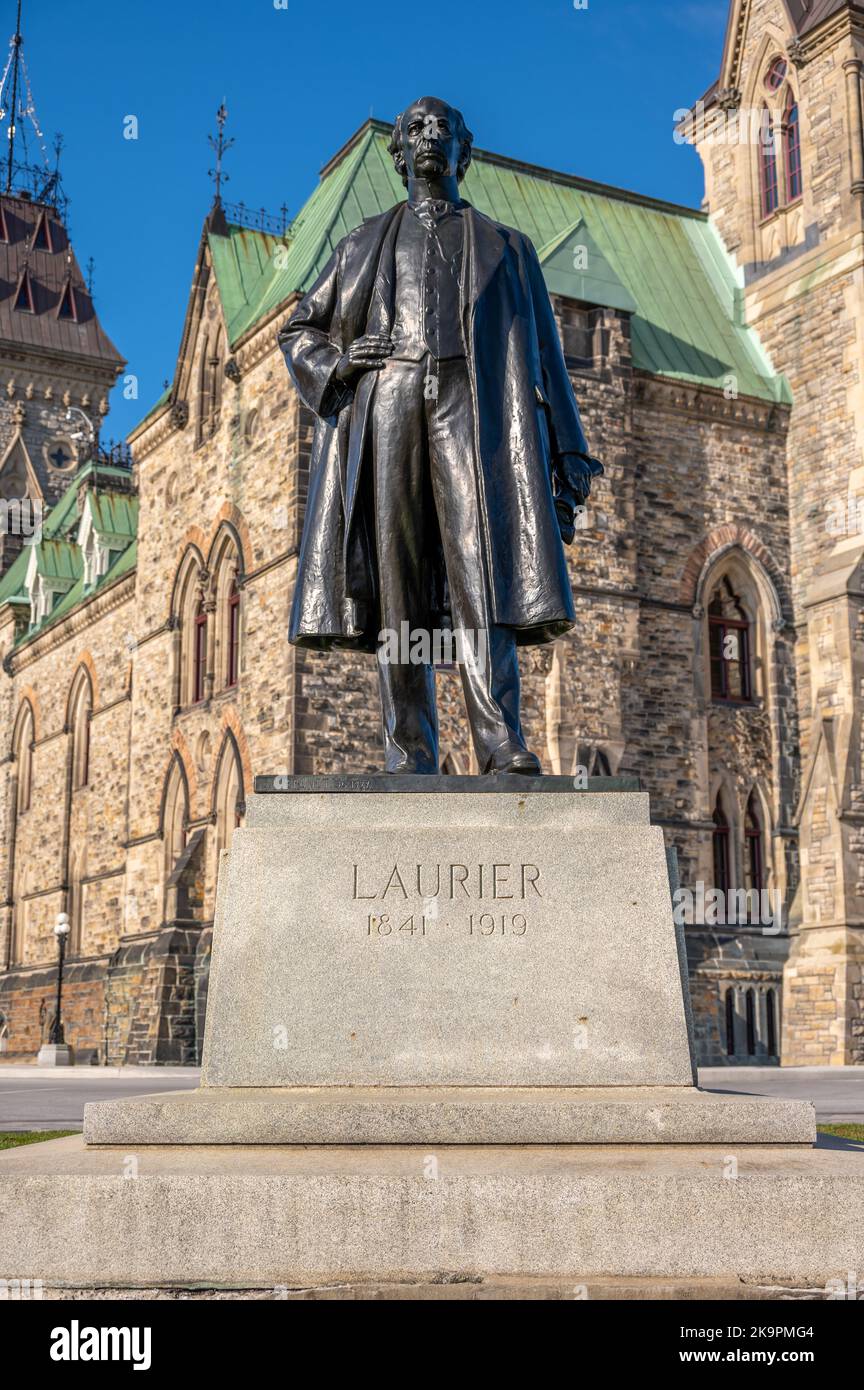 Ottawa, Ontario - October 19, 2022: Sir Wilfred Laurier memorial in ...