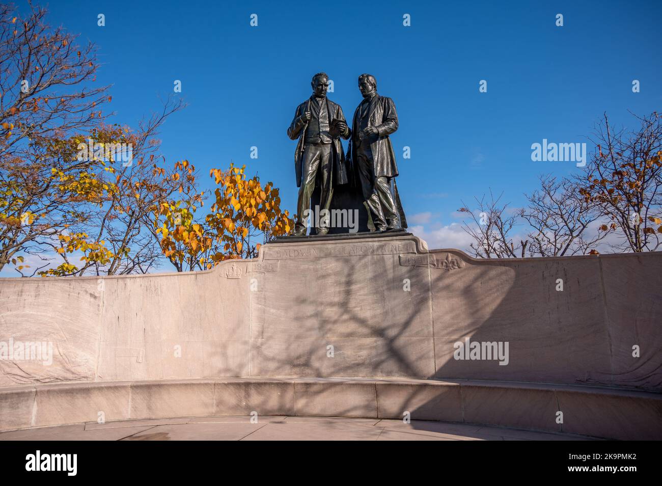 Ottawa, Ontario - October 19, 2022: Baldwin and Lafontaine statue on ...