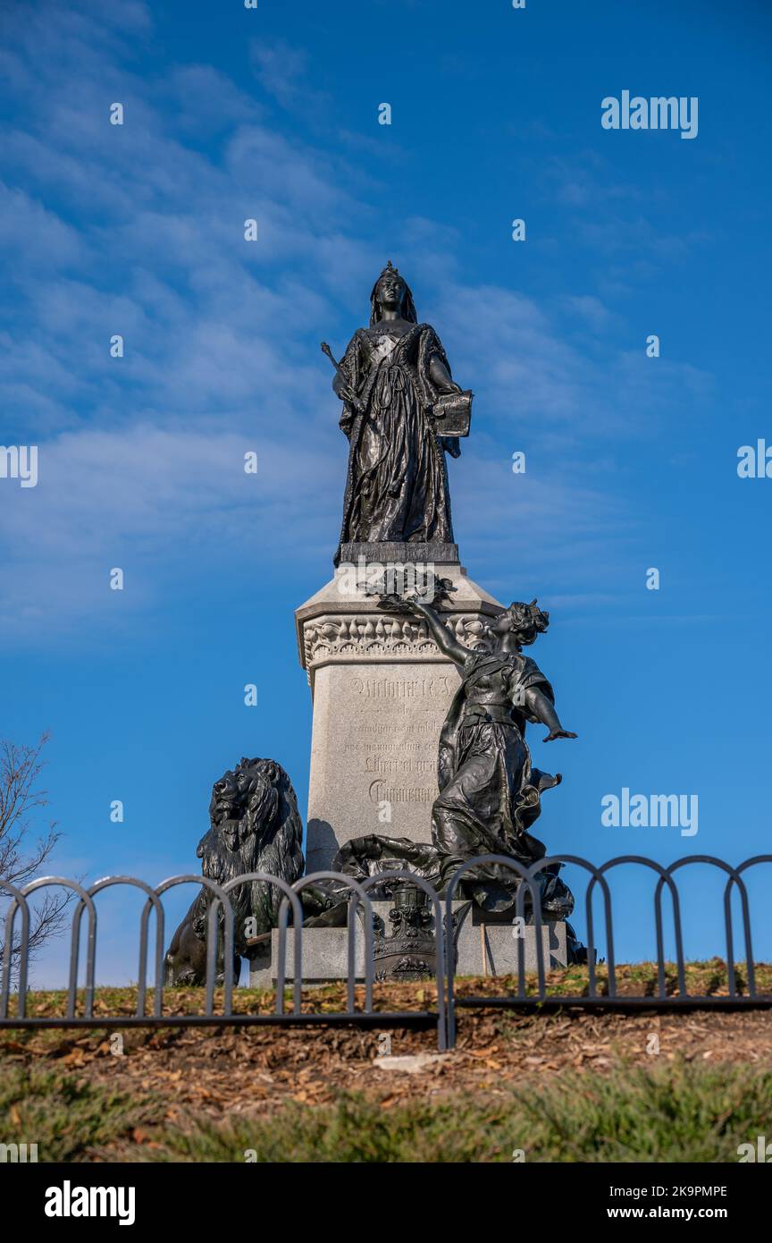 Ottawa, Ontario - October, 19: Queen Victoria Statue on Parliament Hill ...