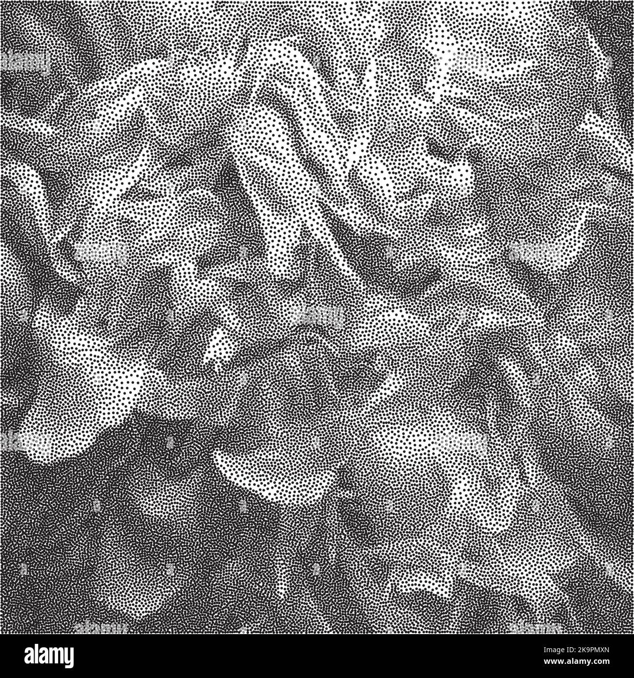 Abstract dotted background. Black and white texture of small round ...