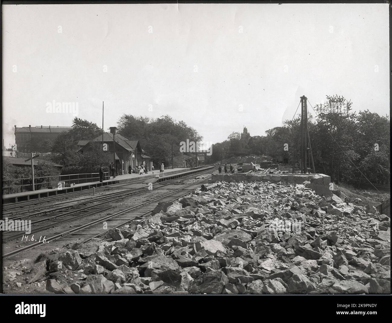 Rebuilding by Karlberg station Stock Photo - Alamy