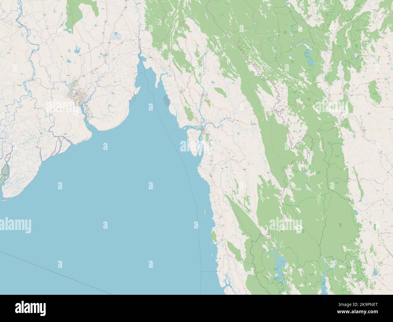 Mon, state of Myanmar. Open Street Map Stock Photo - Alamy