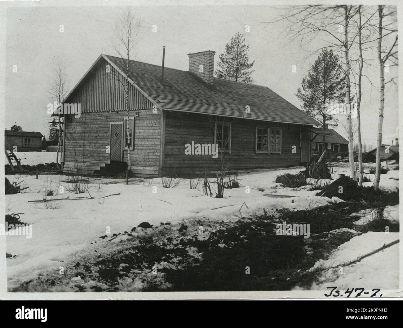 Provisional buildings during the inland railway's construction period ...