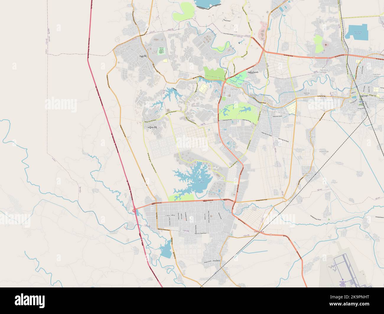 Naypyitaw, union territory of Myanmar. Open Street Map Stock Photo - Alamy
