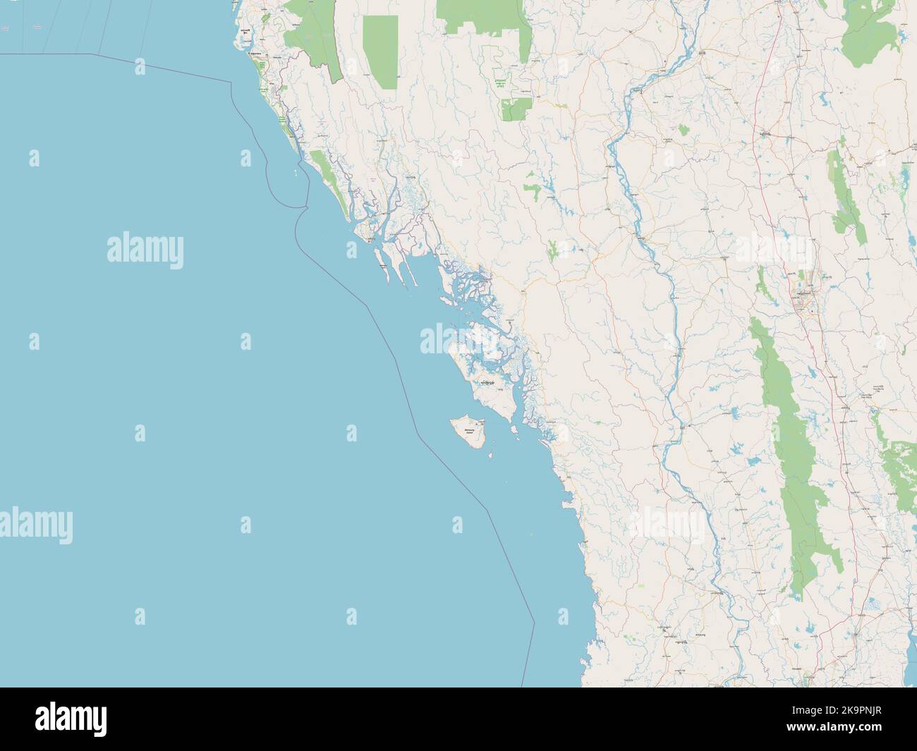 Rakhine, state of Myanmar. Open Street Map Stock Photo - Alamy