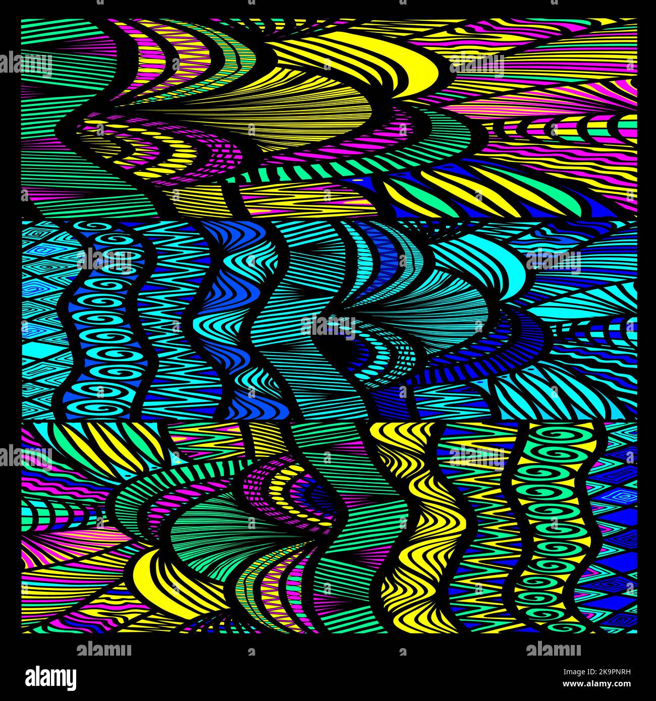 Doodle abstract ornamental backgrounds, vector set. Design elements ...